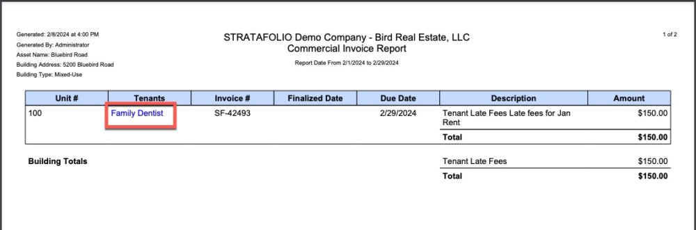 Creating One-Time Invoices in STRATAFOLIO - STRATAFOLIO