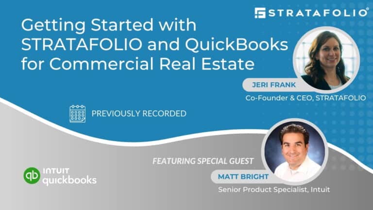 Getting Started with STRATAFOLIO and QuickBooks for your CRE